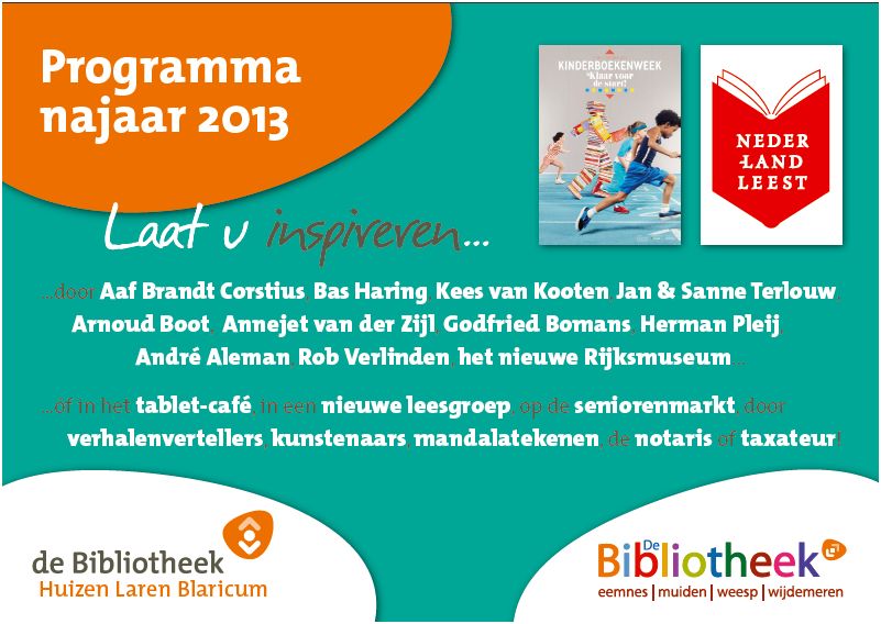 De omslag van het programmaboekje najaar 2015